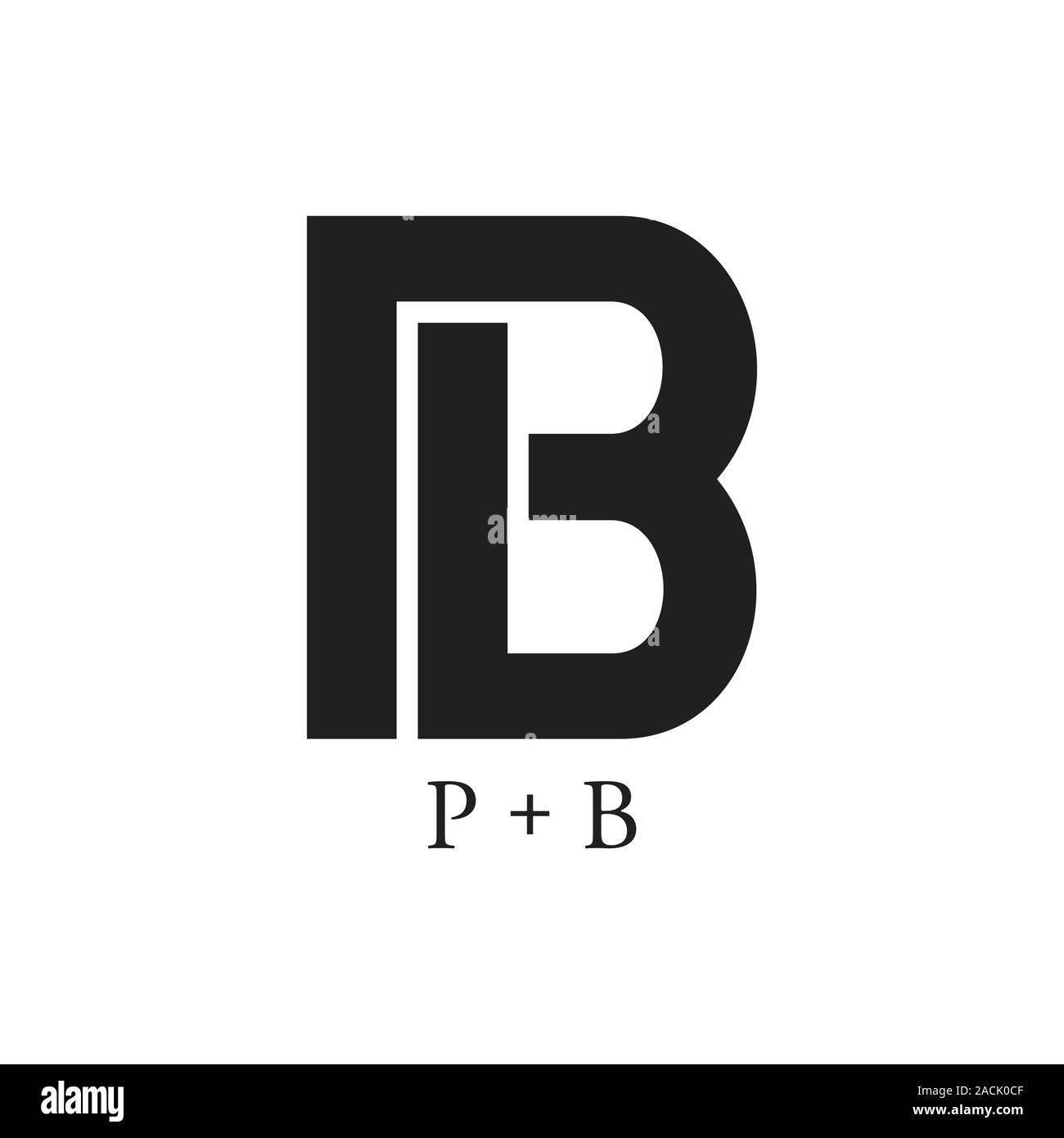 letters pb simple geometric line logo vector Stock Vector Image & Art ...