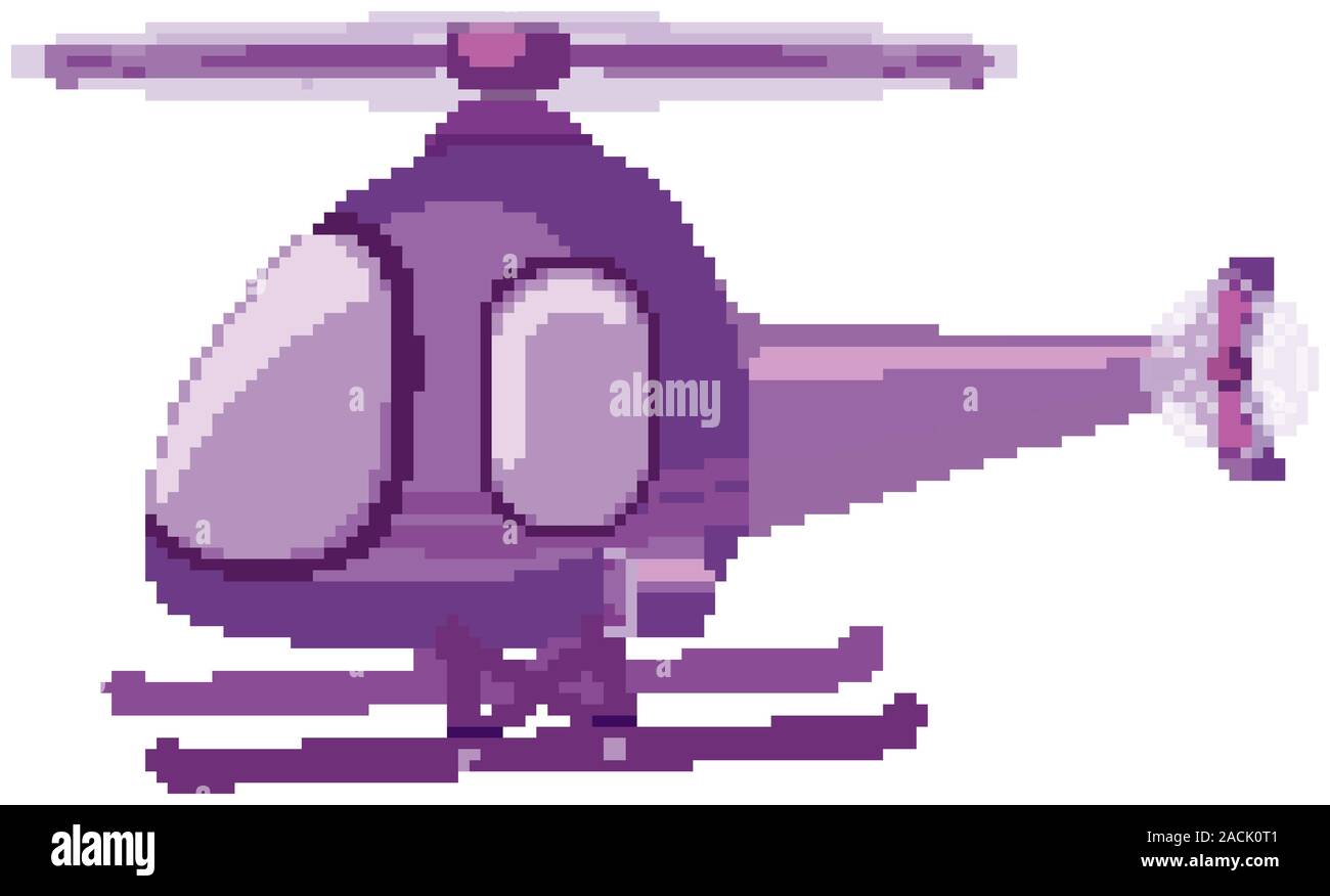 Isolated helicopter in purple color illustration Stock Vector Image ...