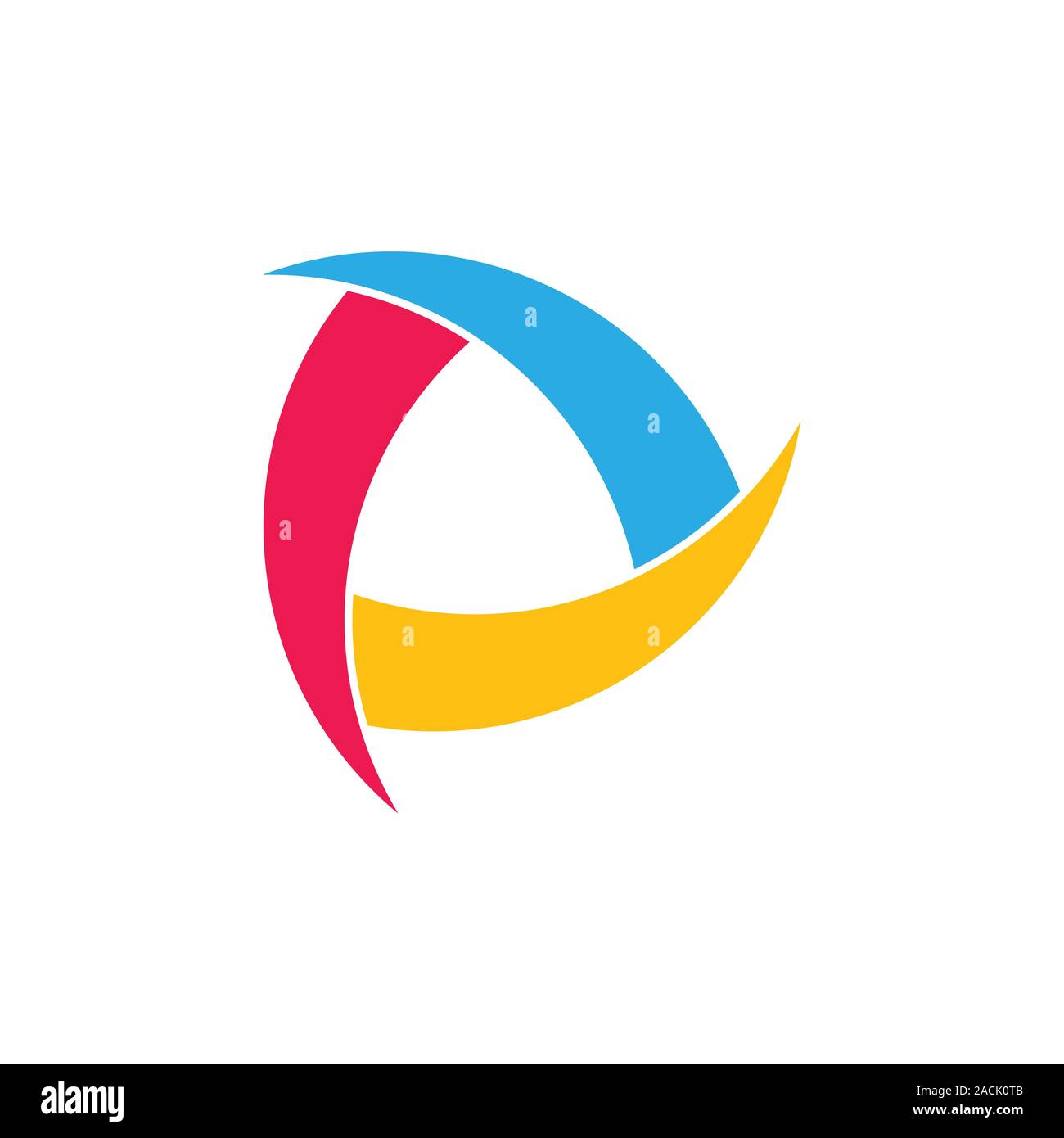 curves circle linked rotation motion logo vector Stock Vector Image ...