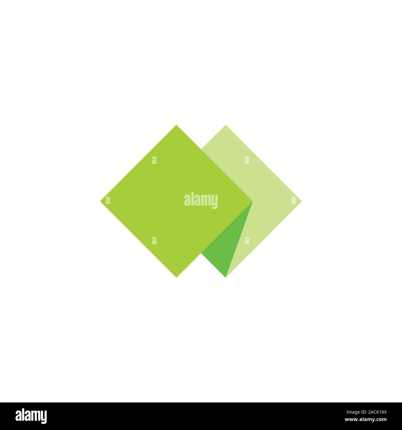 green paper 3d logo vector Stock Vector Image & Art - Alamy