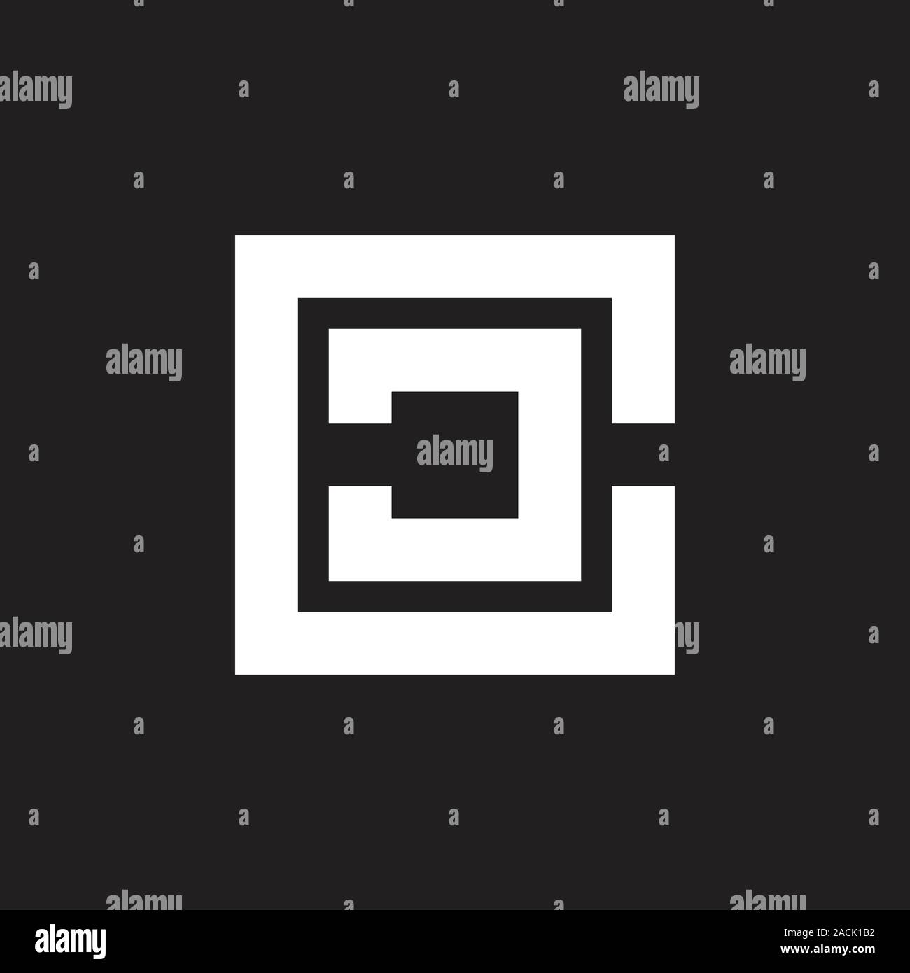 abstract letter cc square geometric logo Stock Vector Image & Art - Alamy