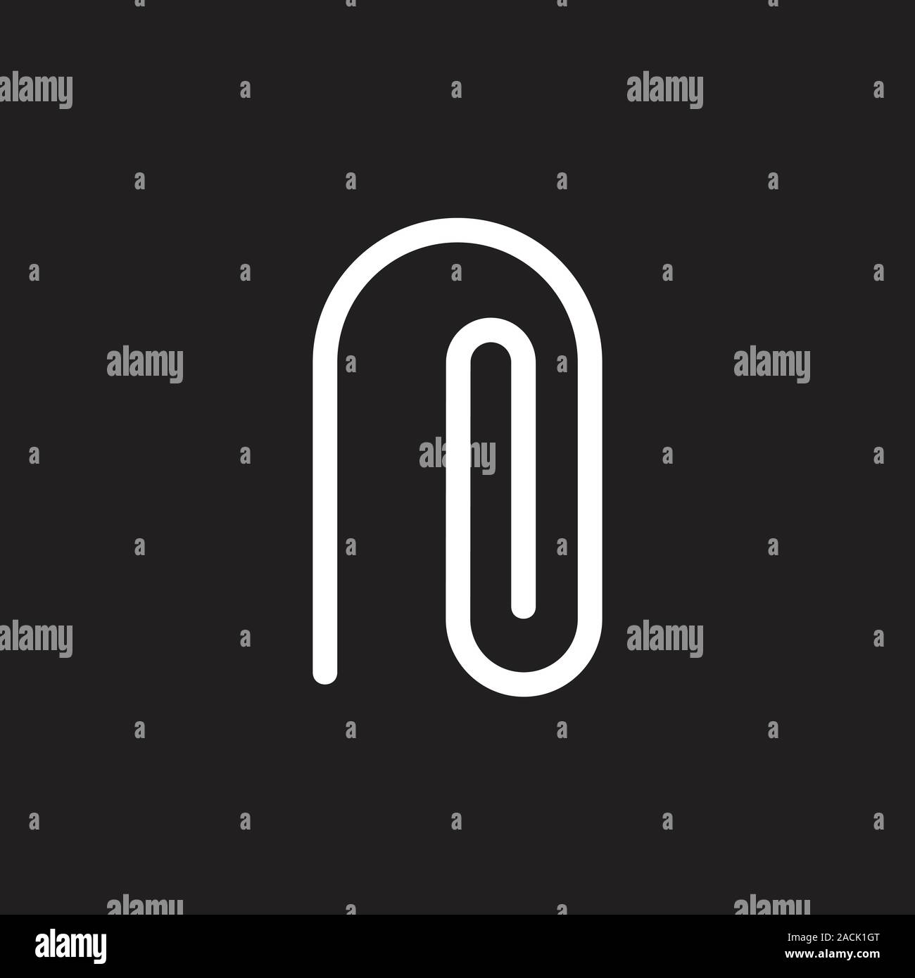 letter n paper clip design logo vector Stock Vector Image & Art - Alamy
