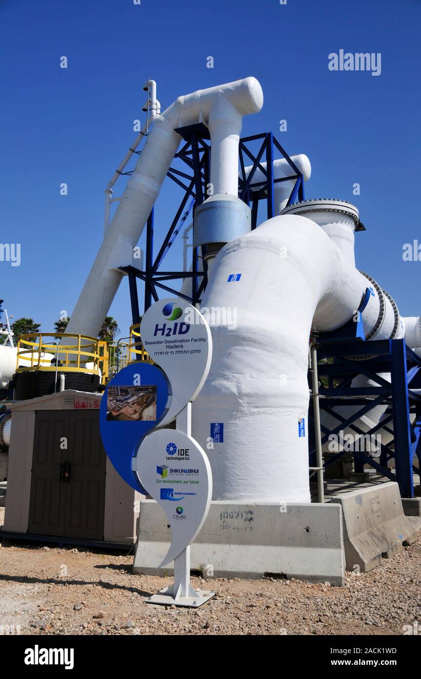 Desalination plant. The main pipe connect this facility to the Israeli ...