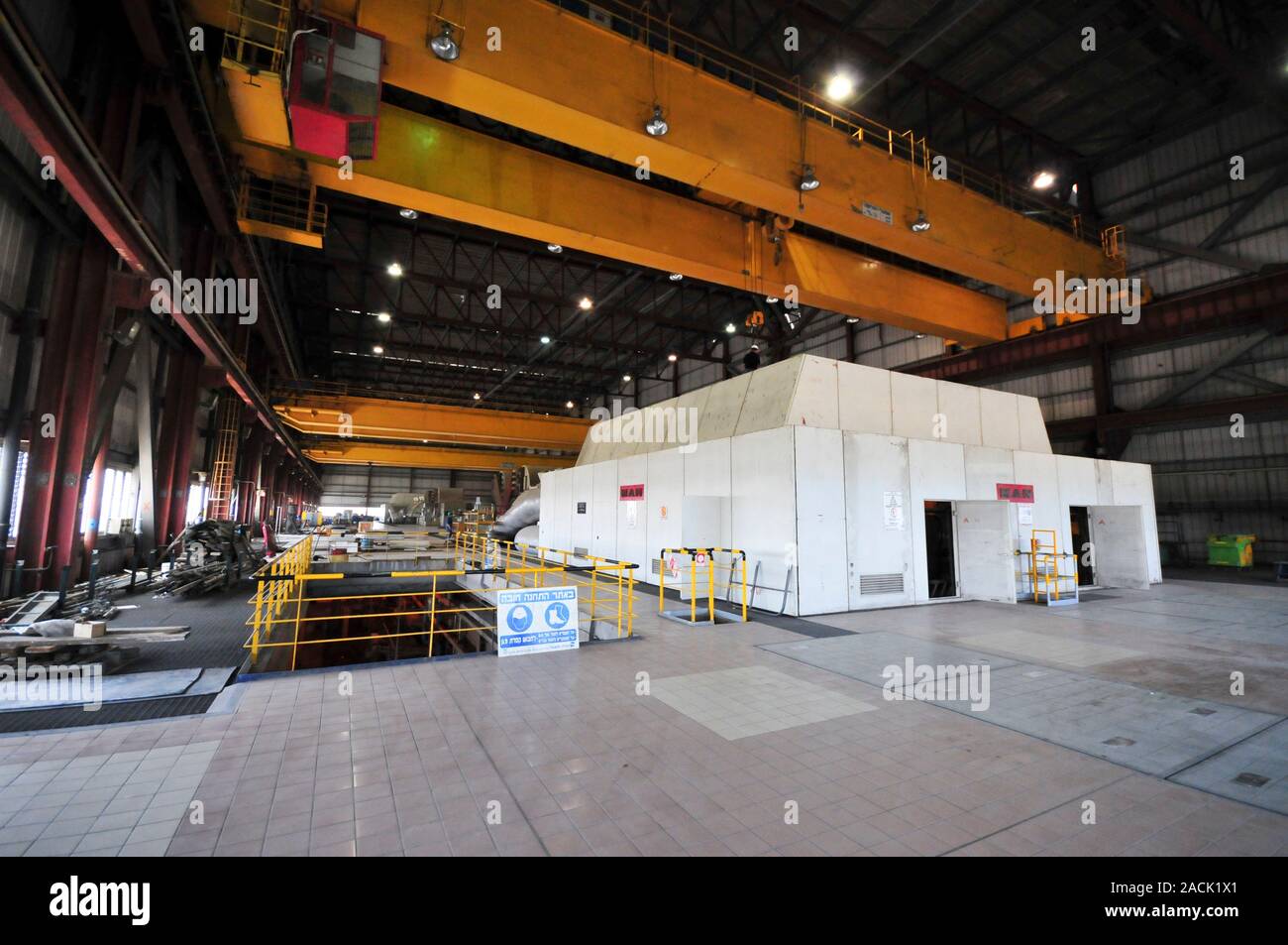 Israel, Hadera, The Orot Rabin coal operated power plant interior of an ...