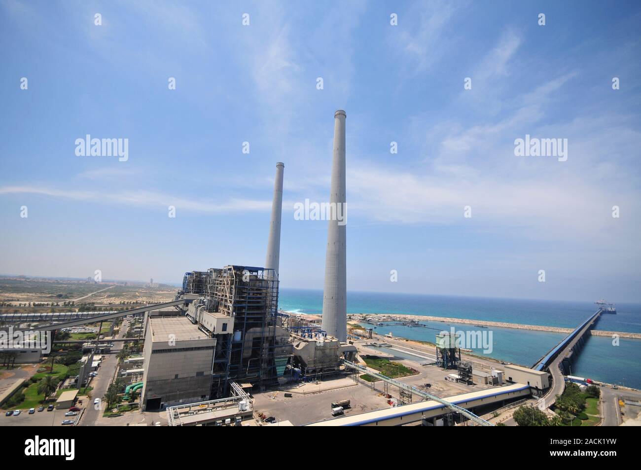 Israel, Hadera, The Orot Rabin coal operated power plant Stock Photo ...
