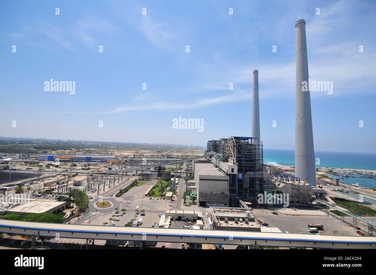 Israel, Hadera, The Orot Rabin coal operated power plant Stock Photo ...