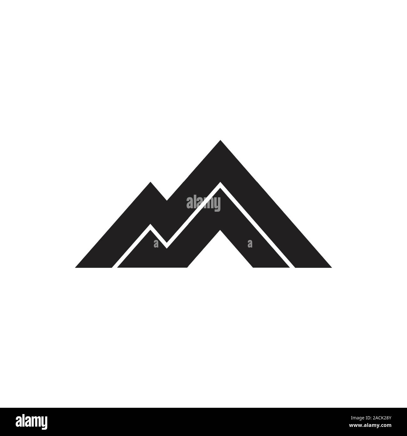 triangle geometric mountain symbol logo vector Stock Vector Image & Art ...