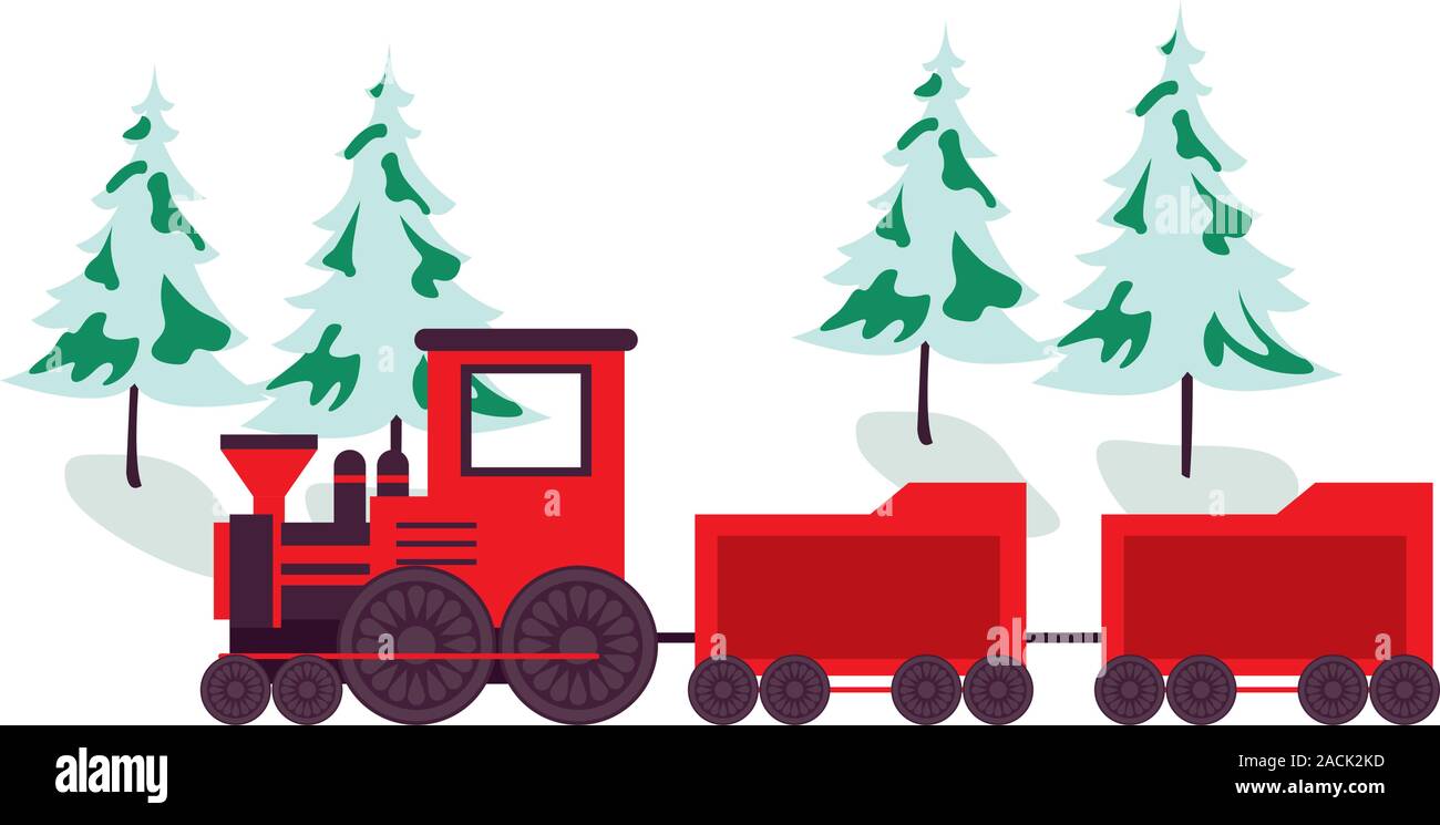Train and trees Stock Vector Images - Alamy