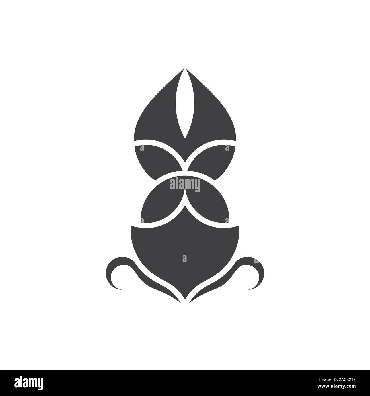 geometric sail waves symbol flat monogram logo vector Stock Vector ...