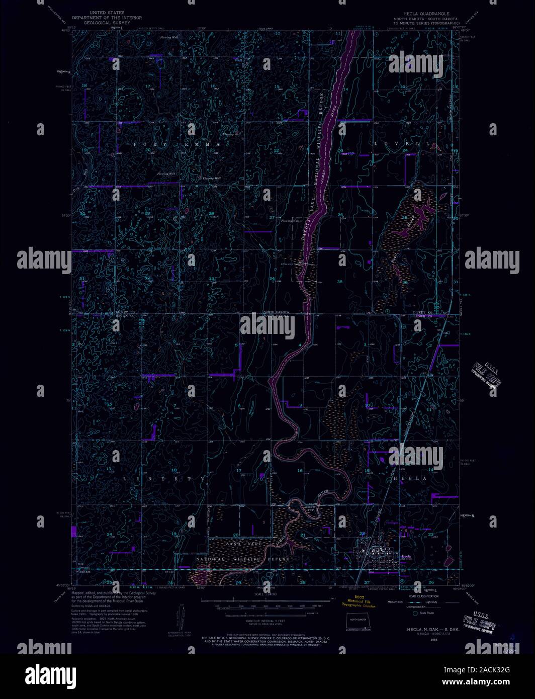 Map of hecla hi-res stock photography and images - Alamy