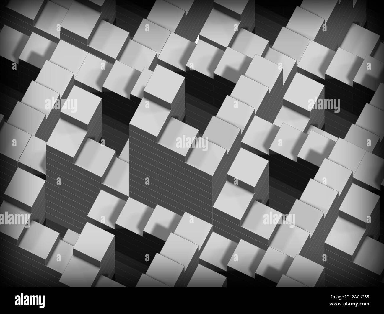 Penrose stairs, computer artwork. This is an impossible figure created ...