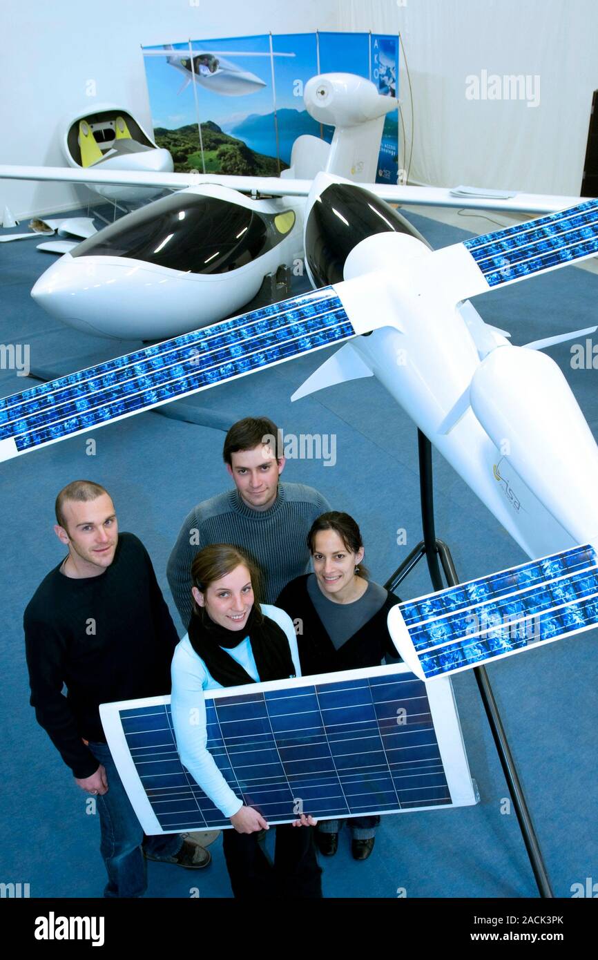 Hy-Bird solar and hydrogen powered plane. Aircraft designers with a ...