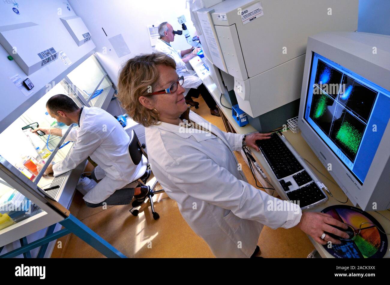 Blood type modification. Biochemists using gene transfer techniques to ...