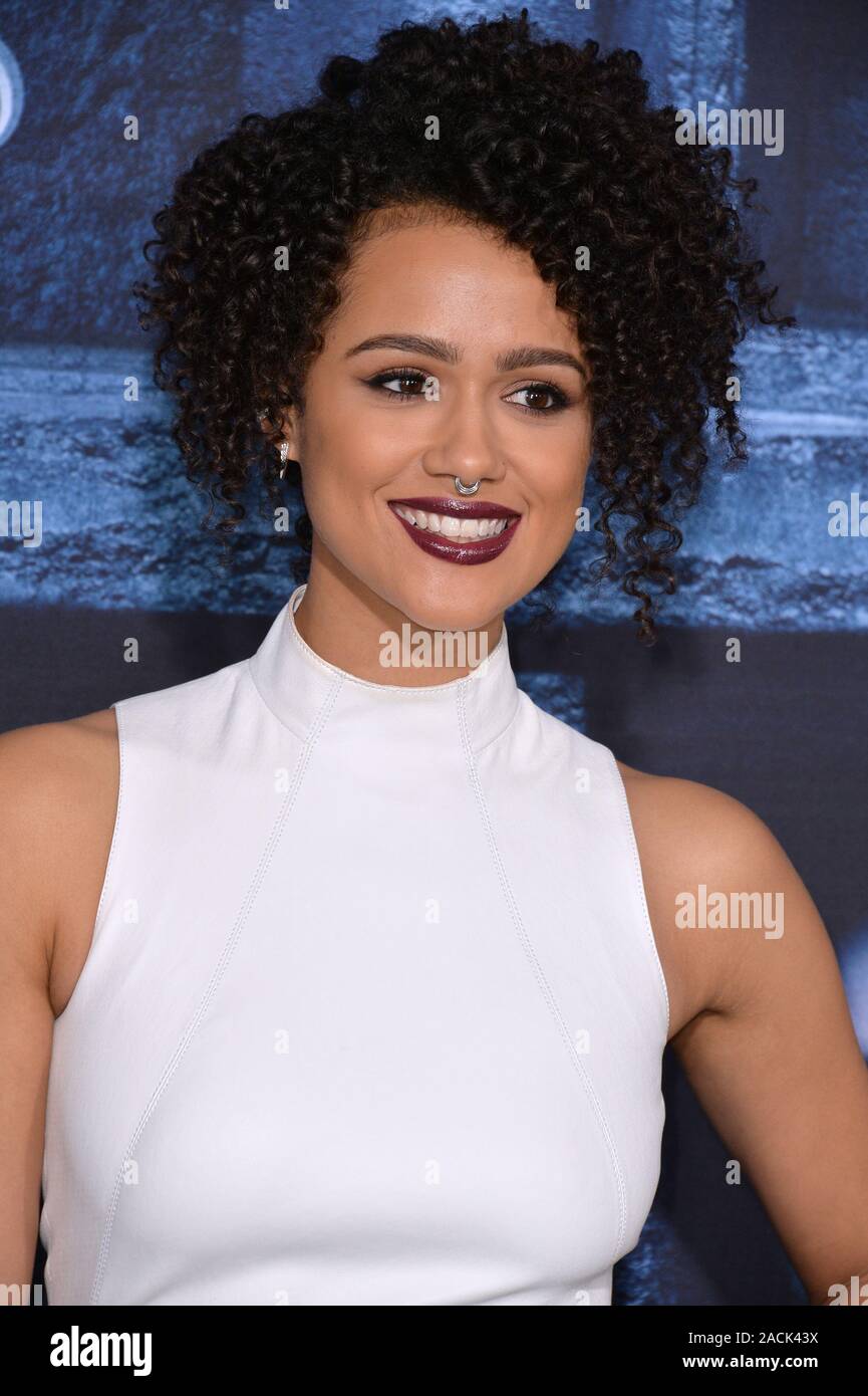 LOS ANGELES, CA. April 10, 2016: Actress Nathalie Emmanuel at the ...