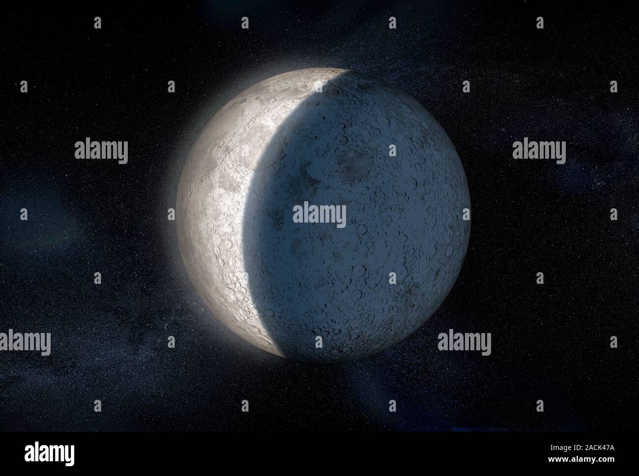 Lunar eclipse, computer artwork. Lunar eclipses occur when the Moon ...