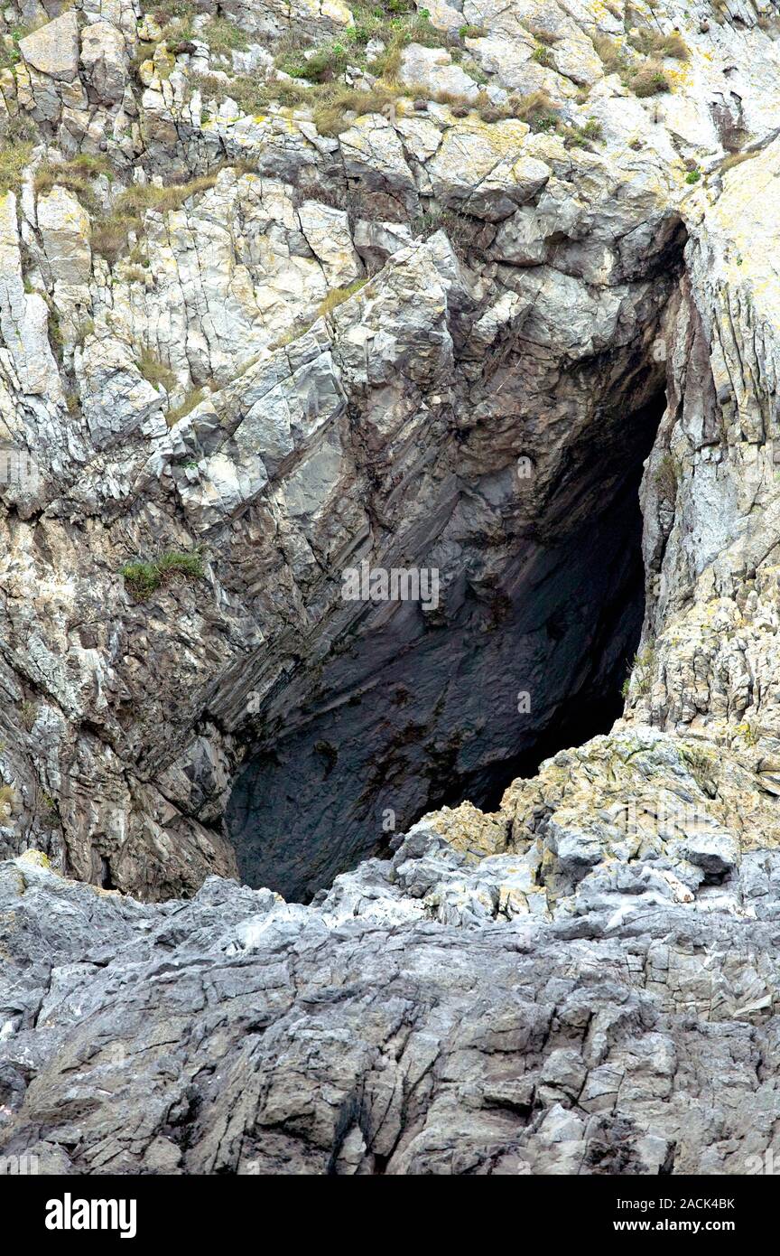 Paviland Cave. Located on the Gower Peninsula in southern Wales, this ...