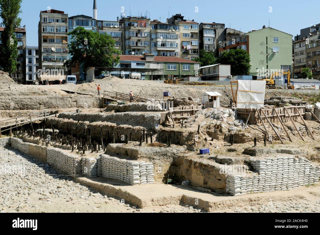 Yenikapi archaeological site, Istanbul, Turkey. This site was ...