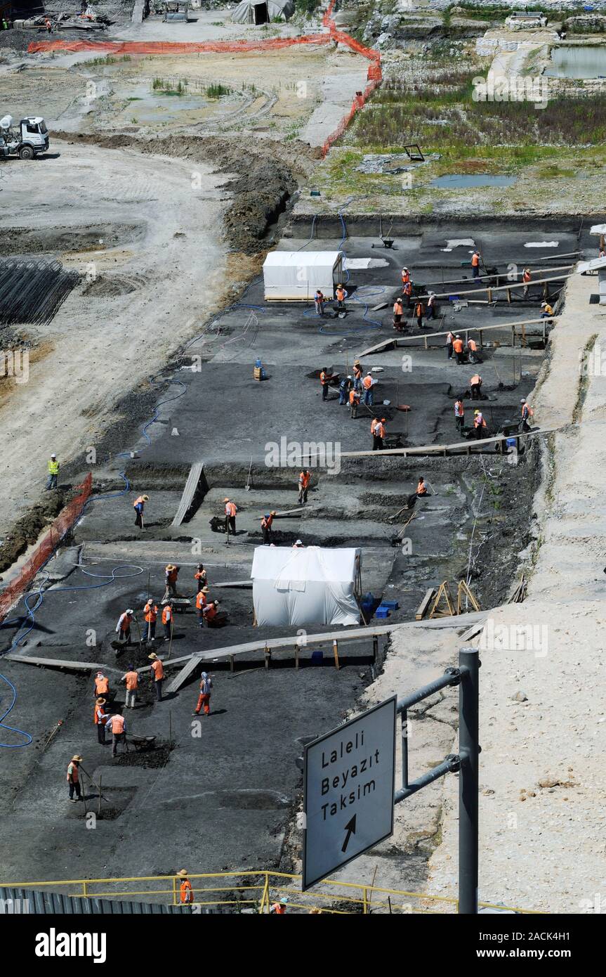 Yenikapi archaeological site, Istanbul, Turkey. This site was ...