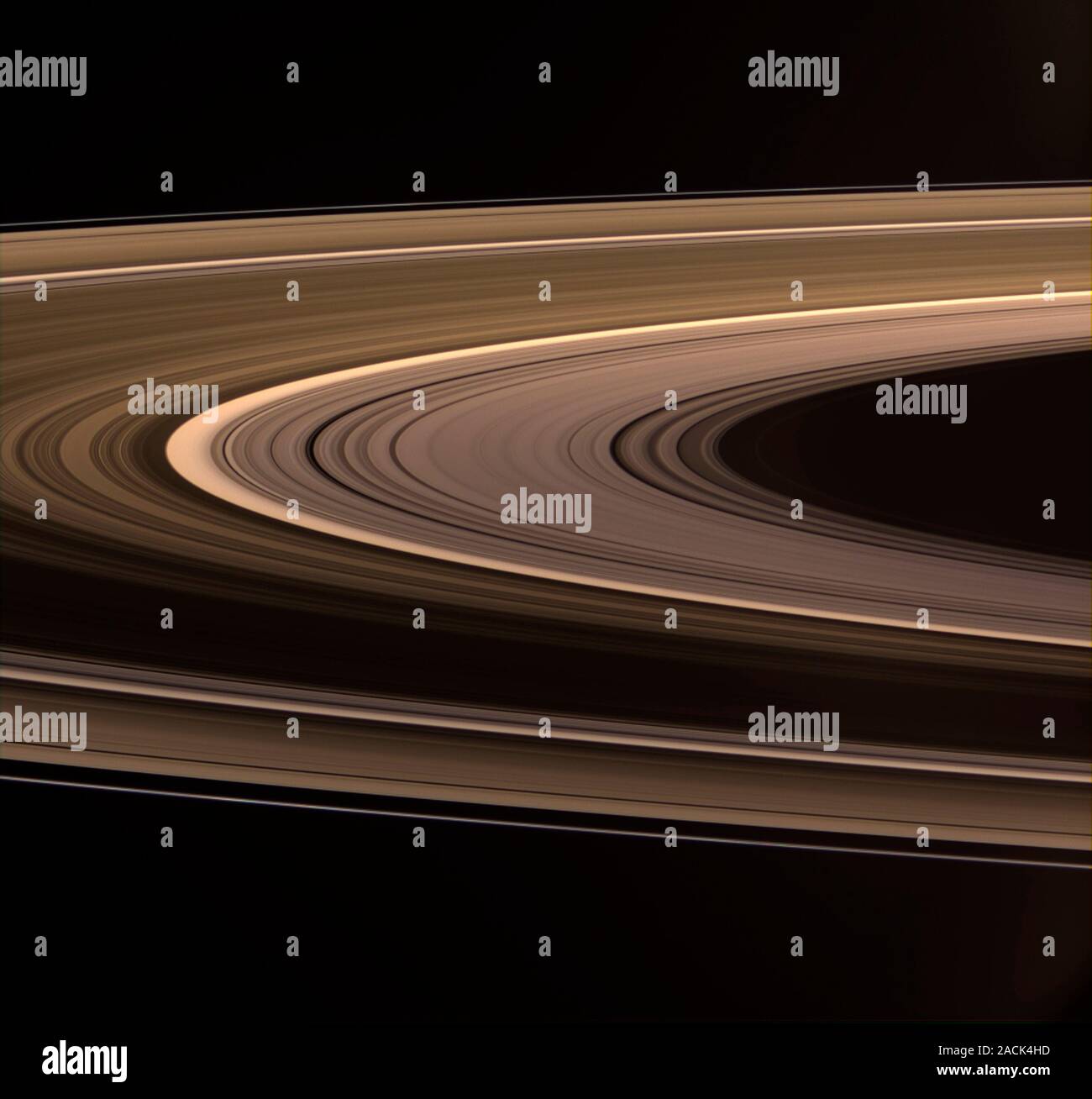 Saturn's rings, Cassini spacecraft image. The rings, which consist of ...