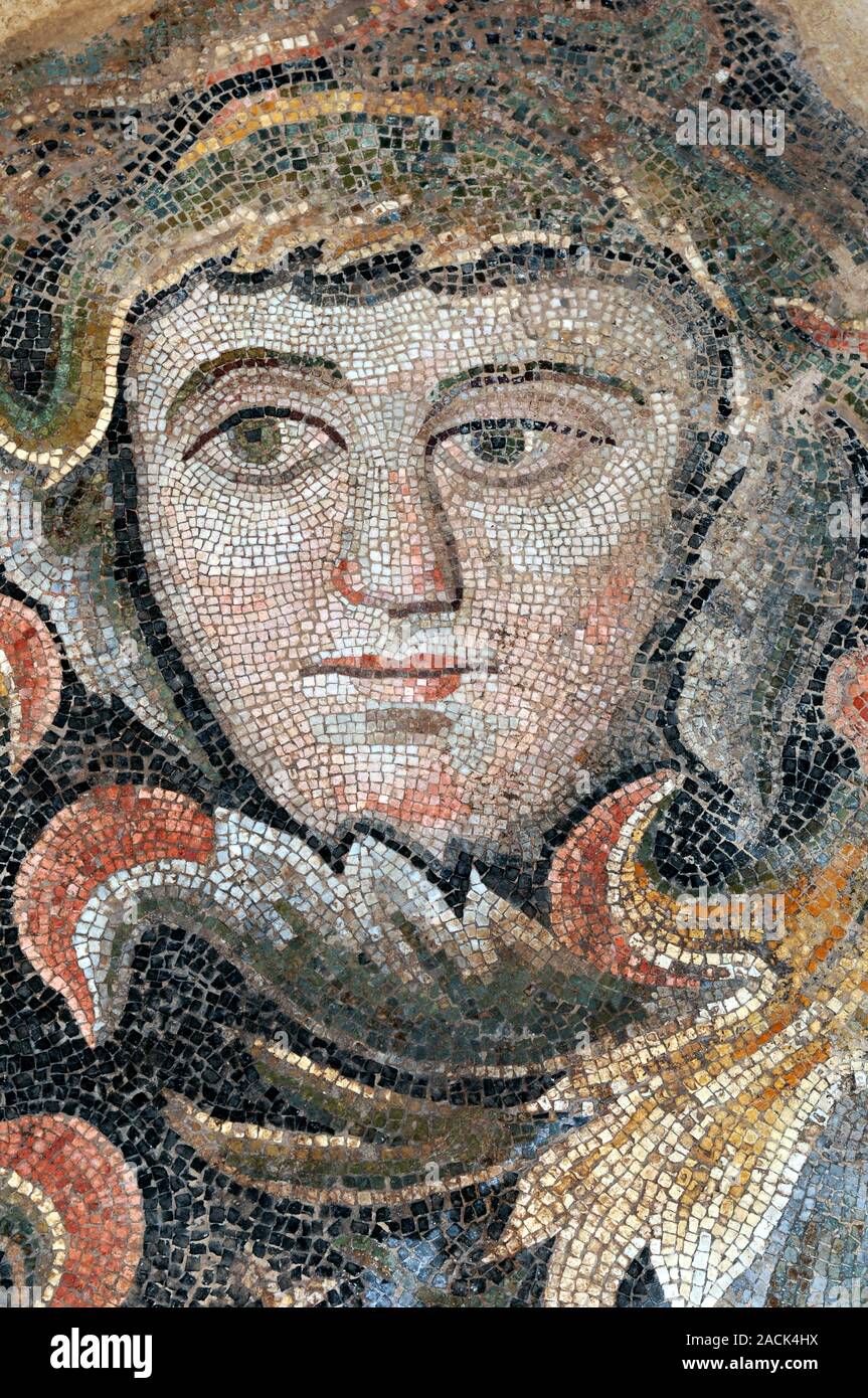 Byzantine mosaic. This mosaic was built in the ancient city of Edessa ...