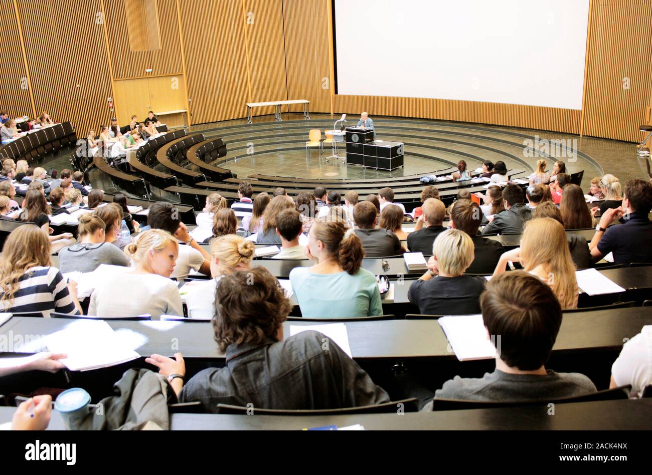 Students in a lecture hall Stock Photo - Alamy