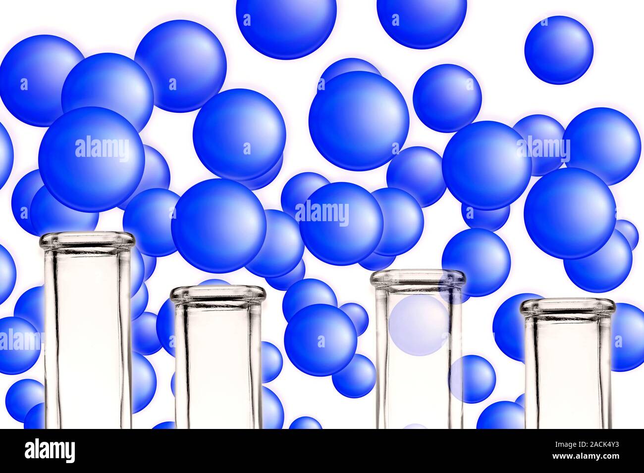 Nano-science, conceptual image. Computer artwork representing the use ...