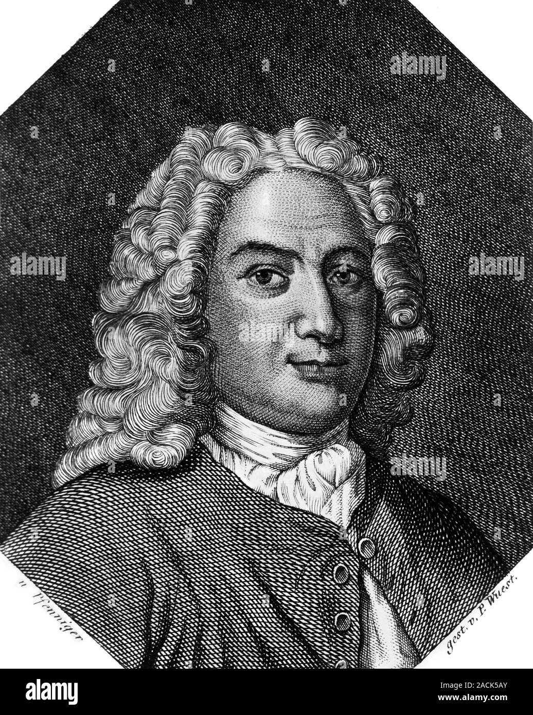 Daniel Bernoulli (1700-1782). Artwork of the Dutch-Swiss mathematician ...