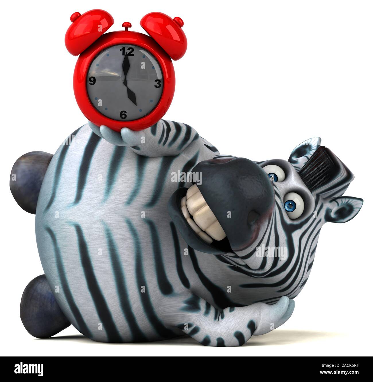 Fun zebra - 3D Illustration Stock Photo - Alamy