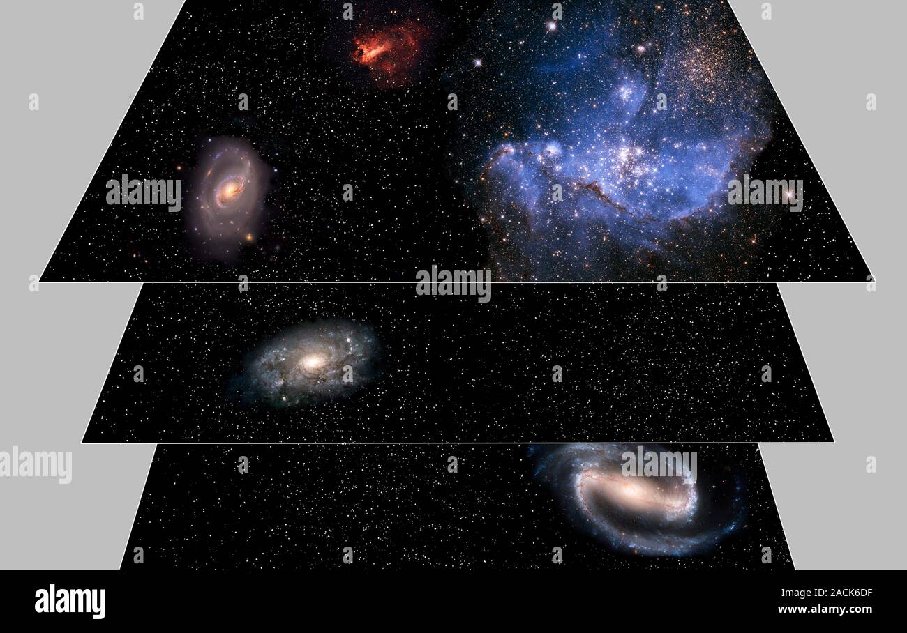 Multiverse layers, artwork. The multiverse, also called the meta ...