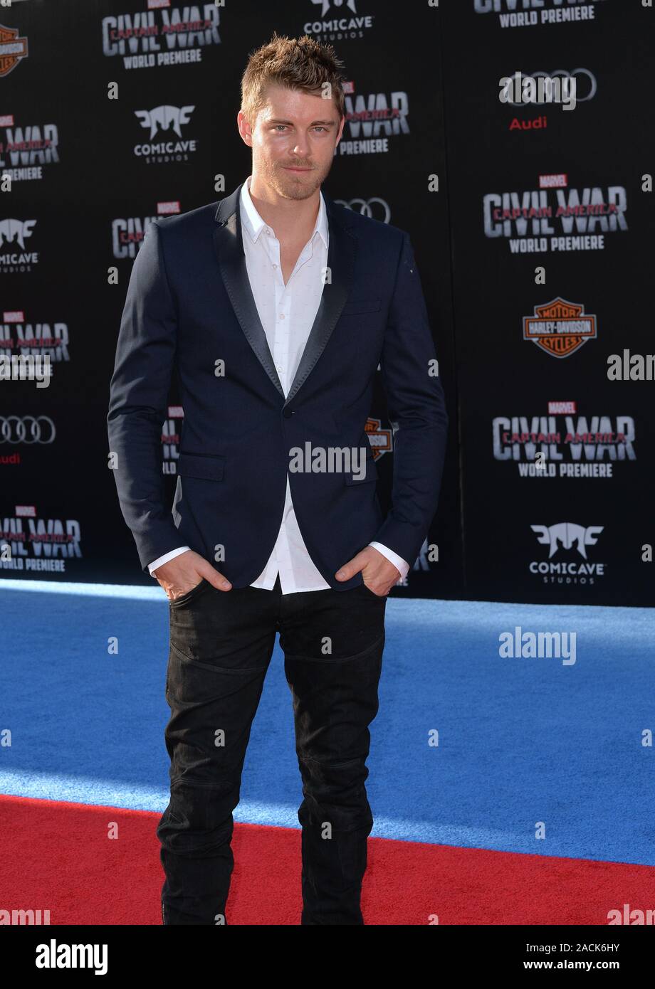 LOS ANGELES, CA. April 12, 2016: Actor Luke Mitchell at the world ...