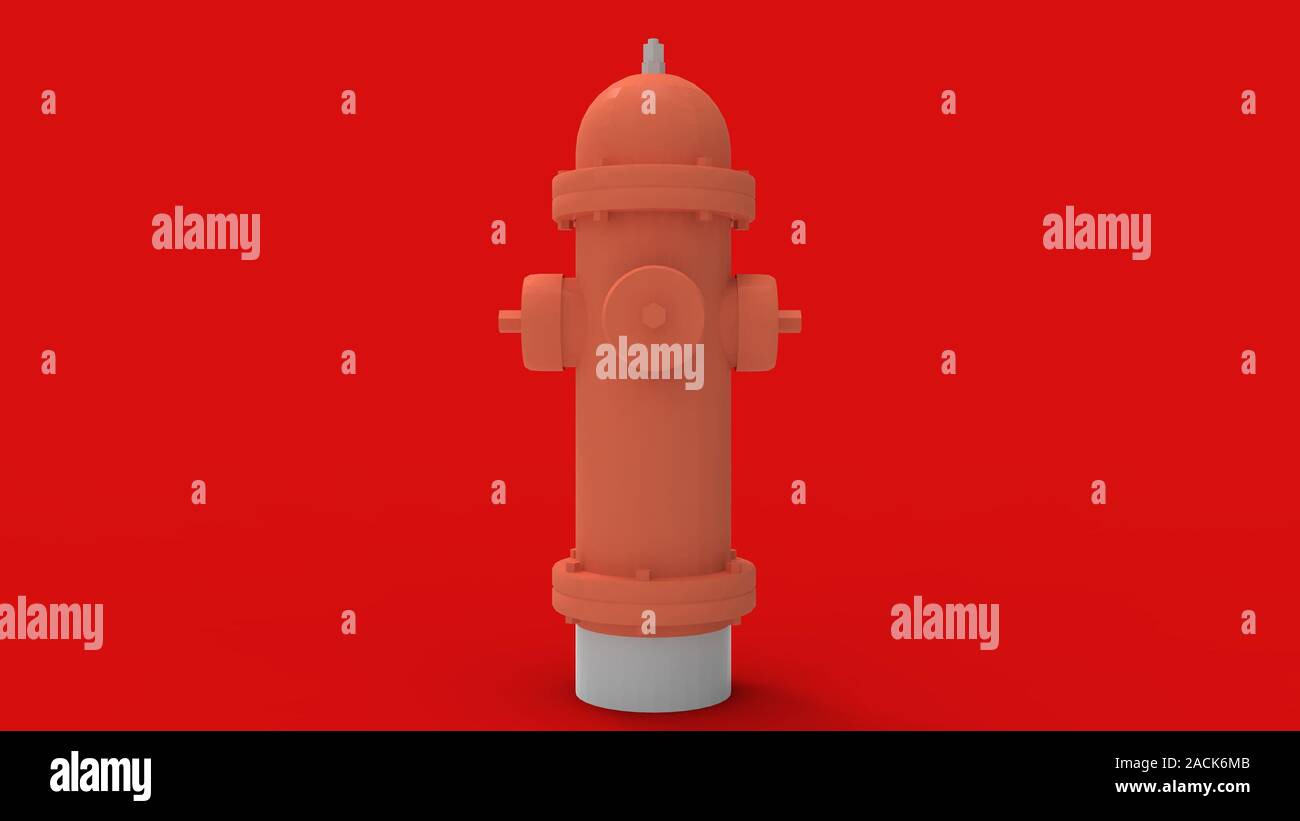 3d rendering of a fire hydrant isolated in a bright studio background ...
