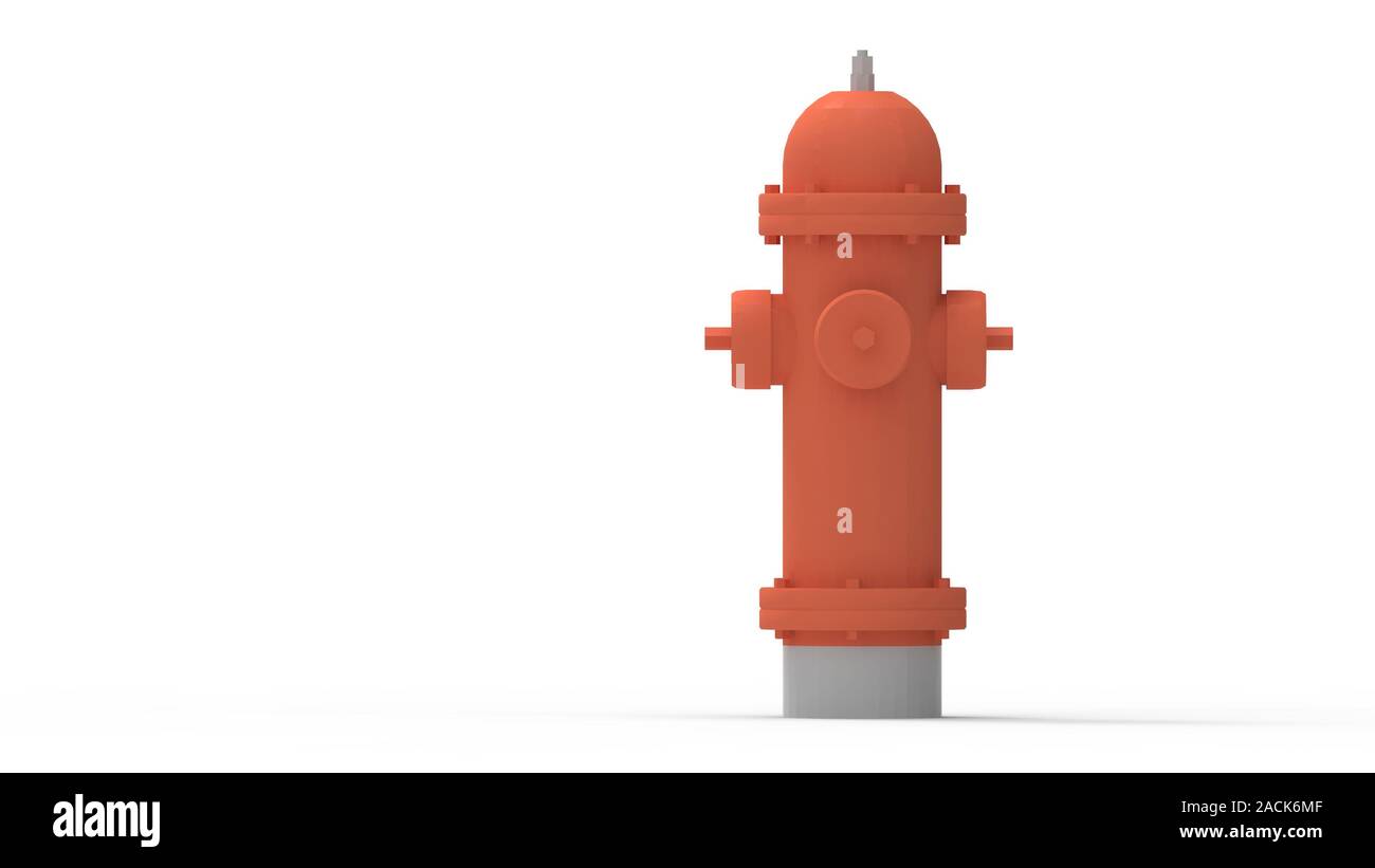 3d rendering of a fire hydrant isolated in a bright studio background ...