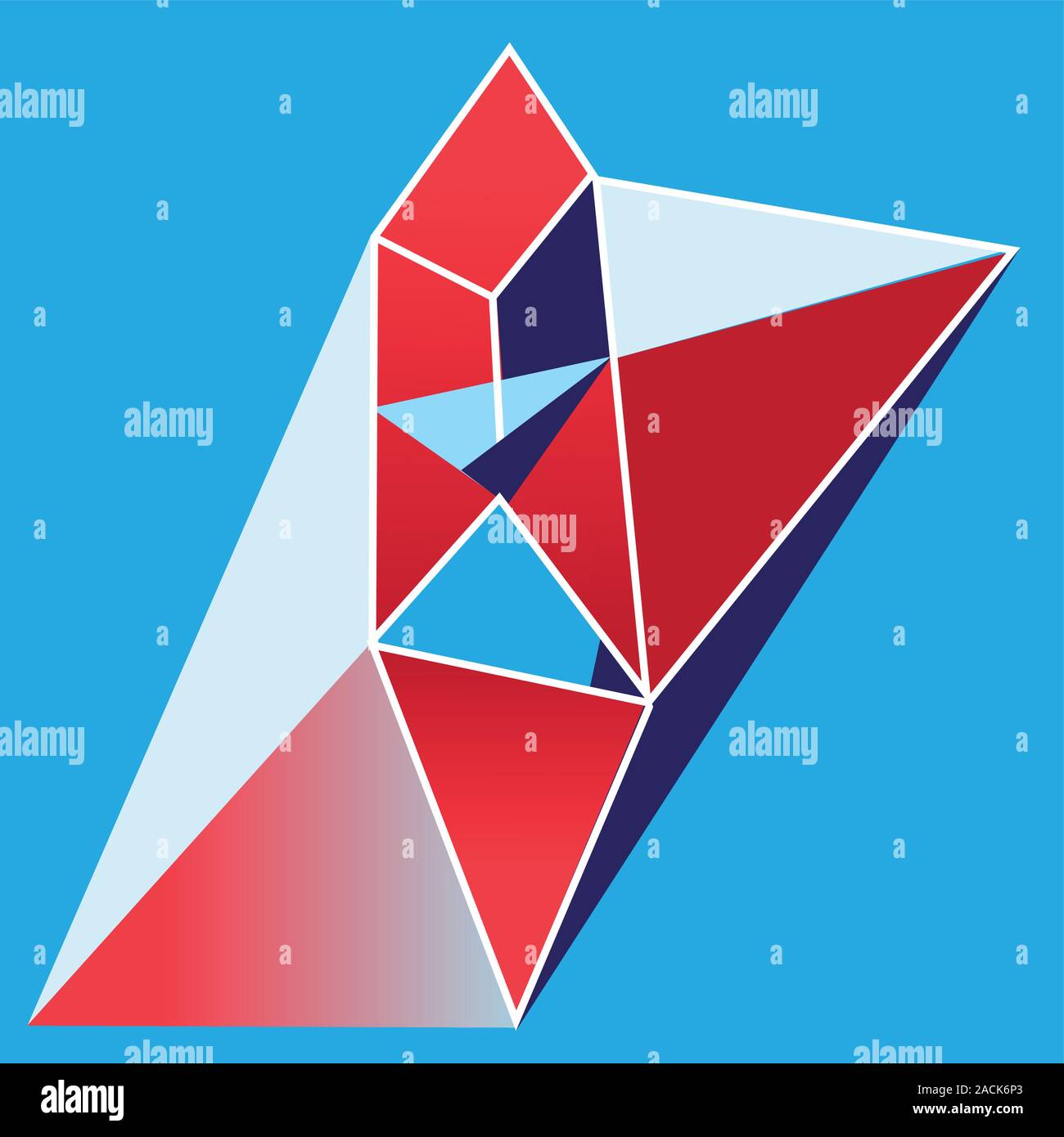 Abstract vector bright geometric background with different objects ...