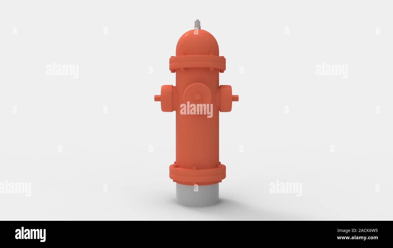 3d rendering of a fire hydrant isolated in a bright studio background ...