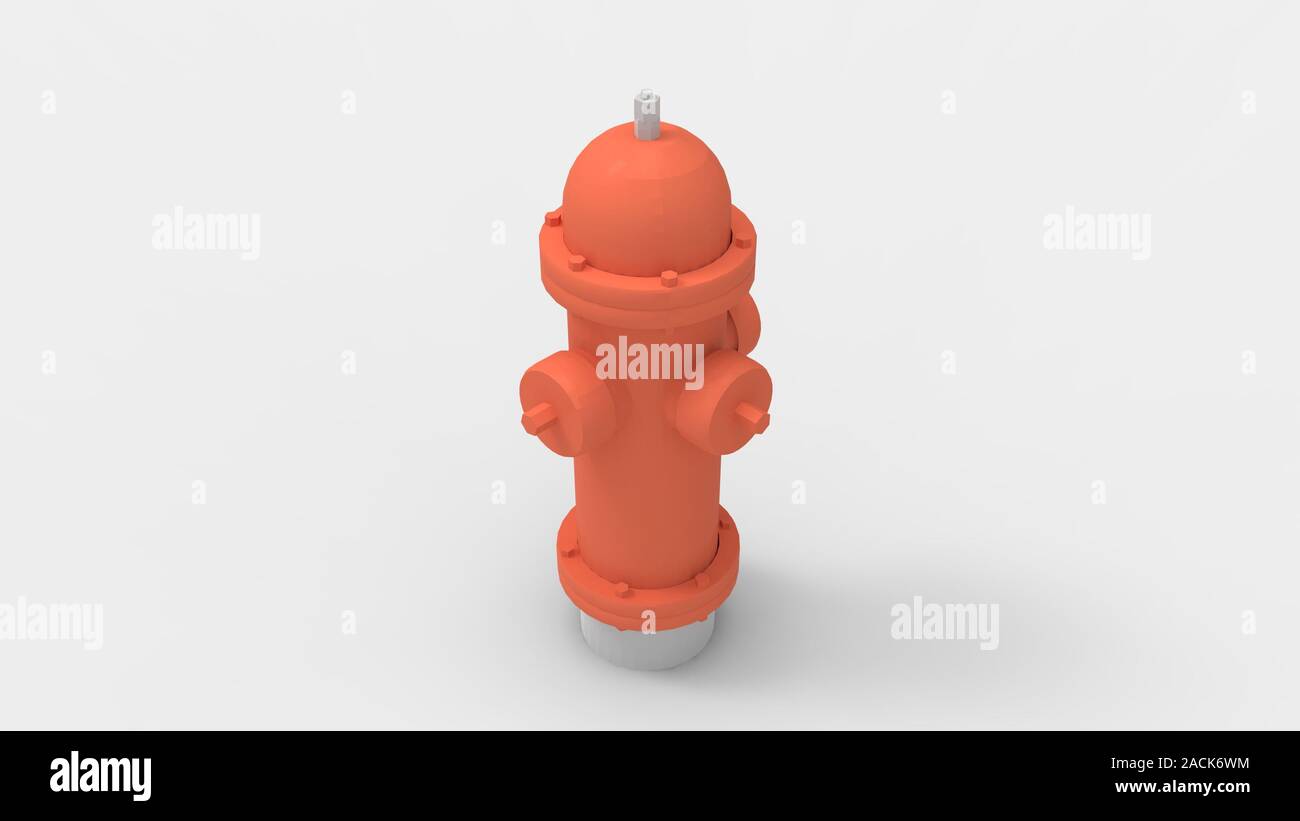 3d rendering of a fire hydrant isolated in a bright studio background ...