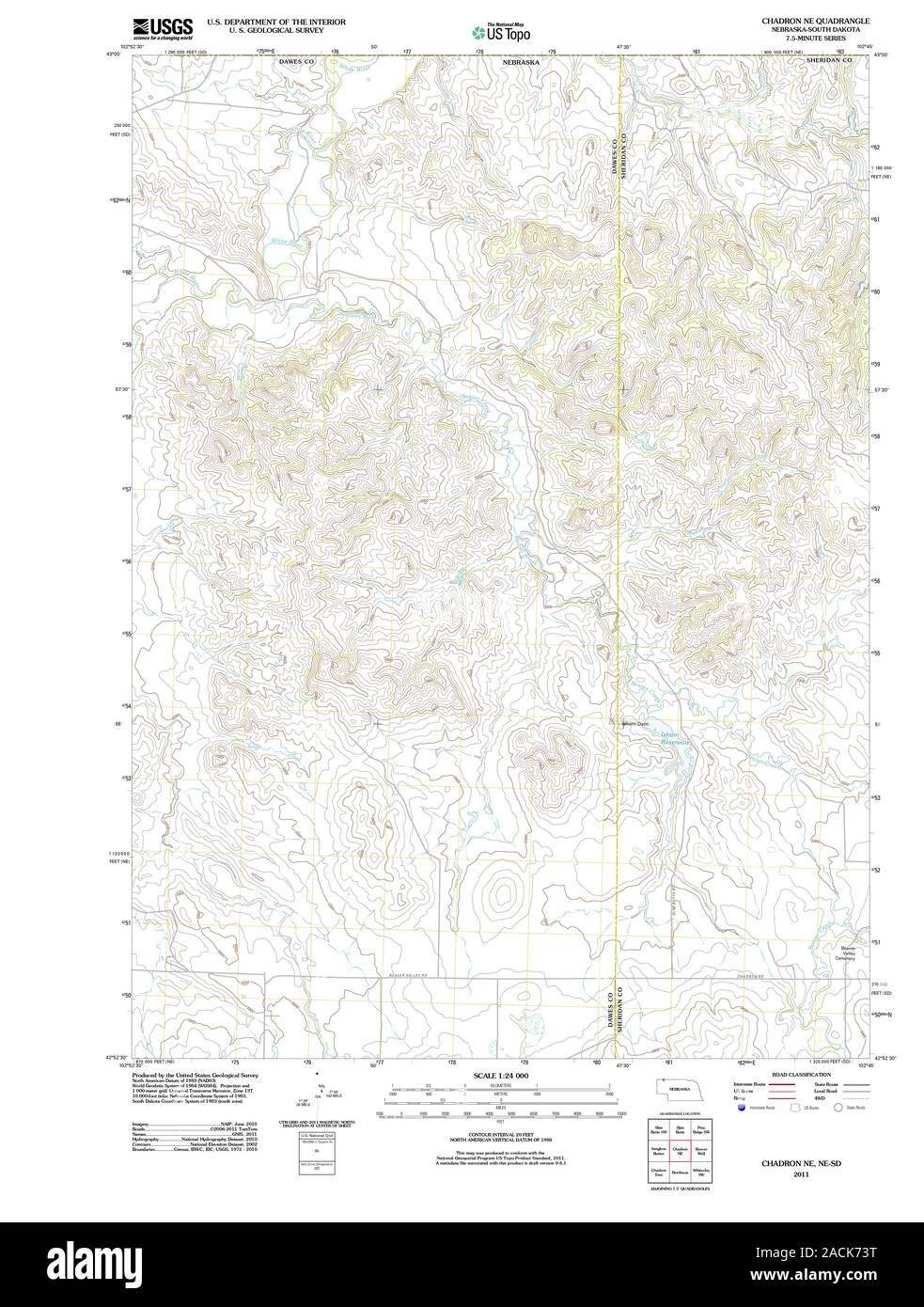 Map of chadron hi-res stock photography and images - Alamy