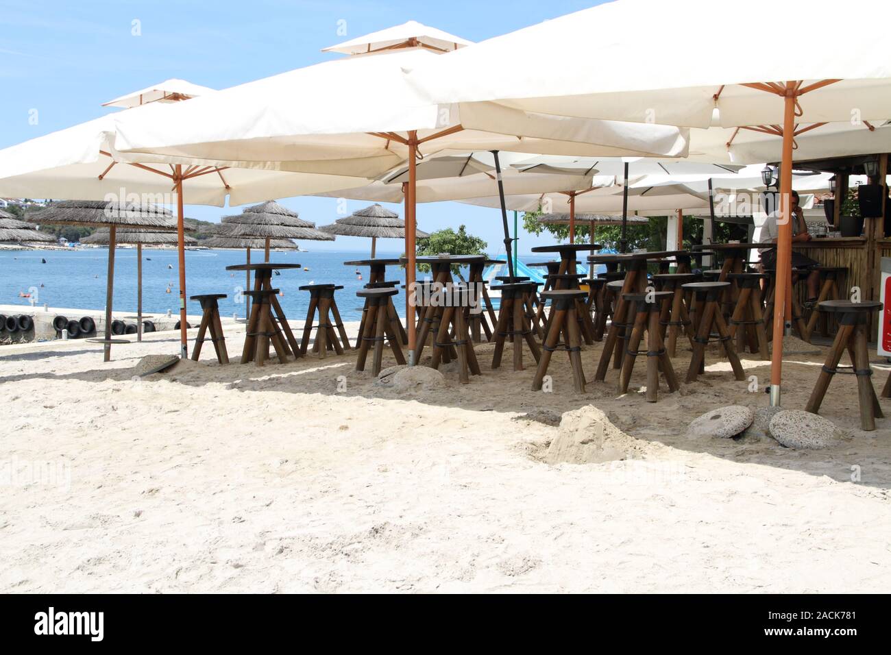 a beach bar in Croatia Stock Photo - Alamy