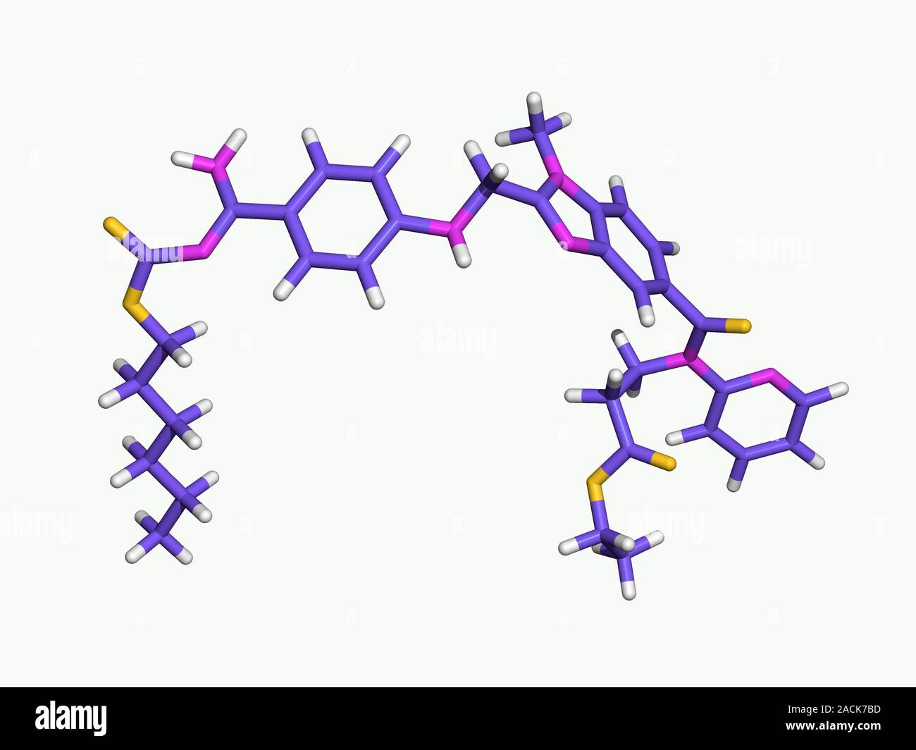 Dabigatran etexilate drug molecule. This anticoagulant drug has the ...