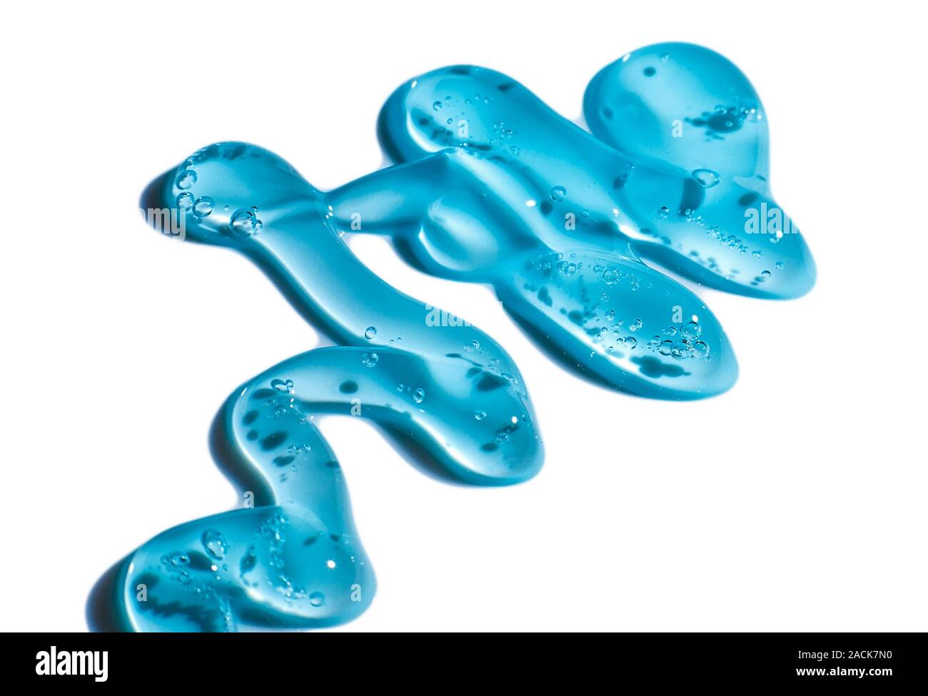 Water blue gel balls. Polymer gel. Silica gel. Balls of blue hydrogel ...