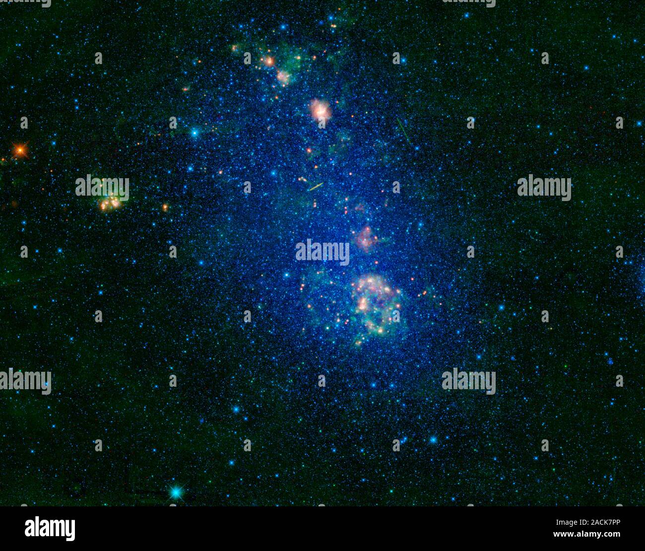 Small Magellanic Cloud, infrared image. This small galaxy is located ...