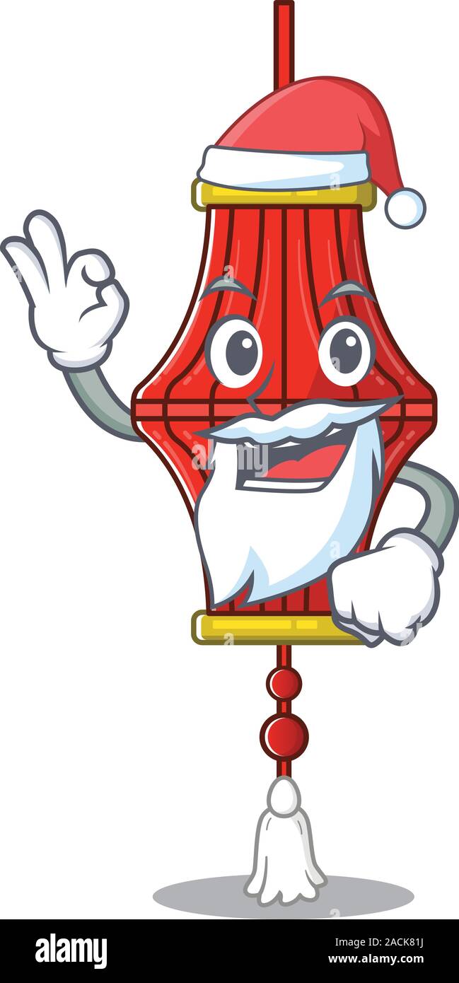 Chinese paper lanterns in Santa cartoon character design Stock Vector ...
