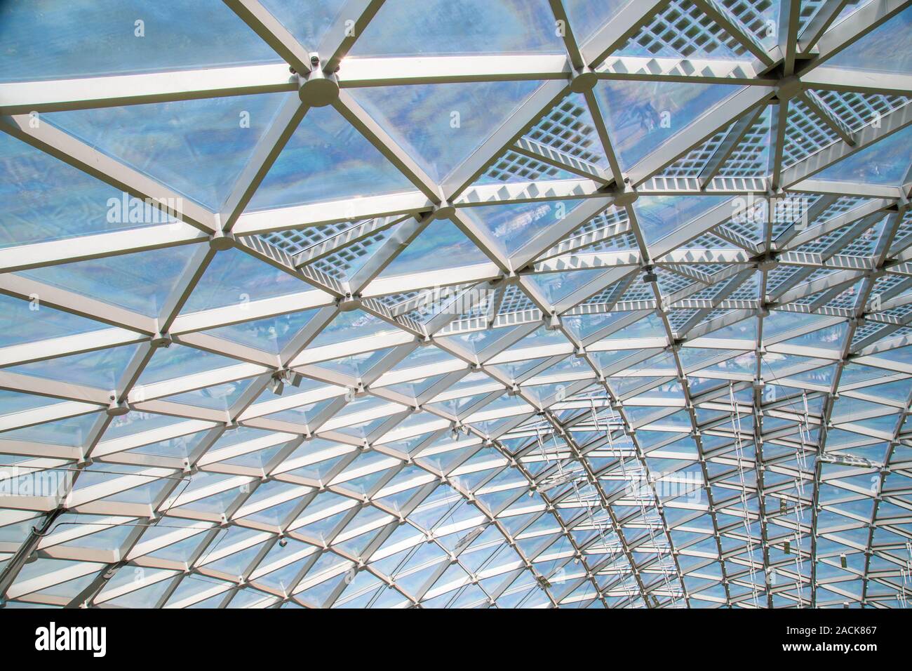 Abstract high-tech architecture background photo, internal structure of ...