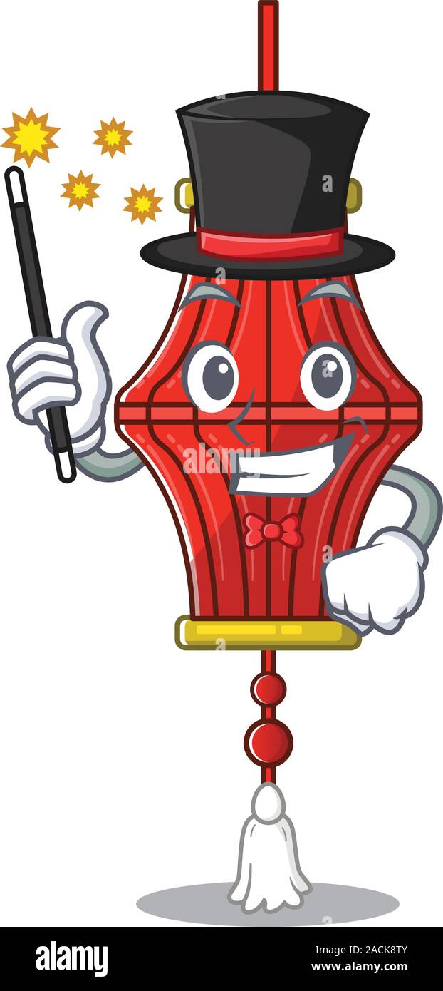 Cartoon character design of chinese paper lanterns Magician style Stock ...
