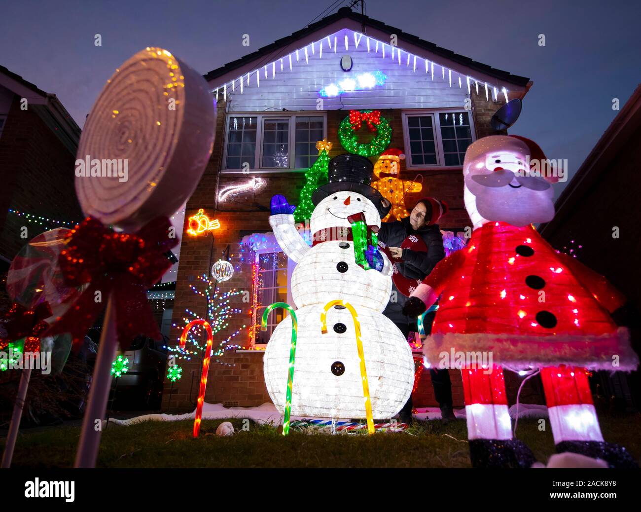 Stone brig lane christmas lights hi-res stock photography and images ...