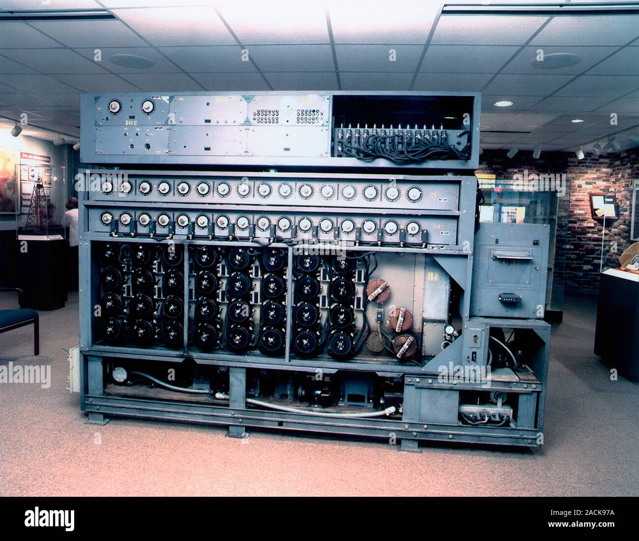 US Navy Bombe decryption machine. Based on the design by mathematician ...