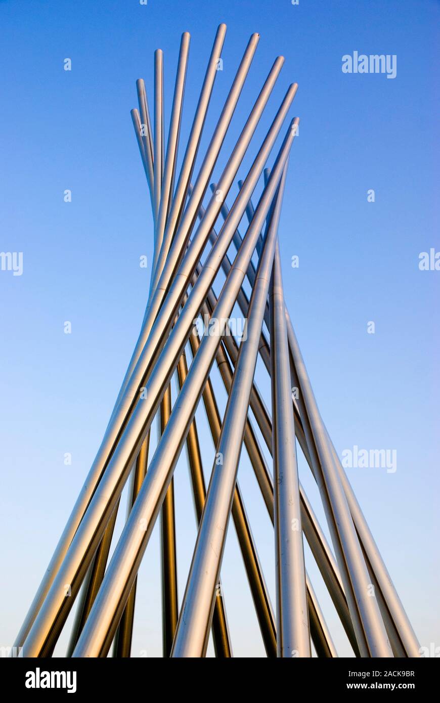 Spiral metal sculpture at the Fermi National Accelerator Laboratory ...