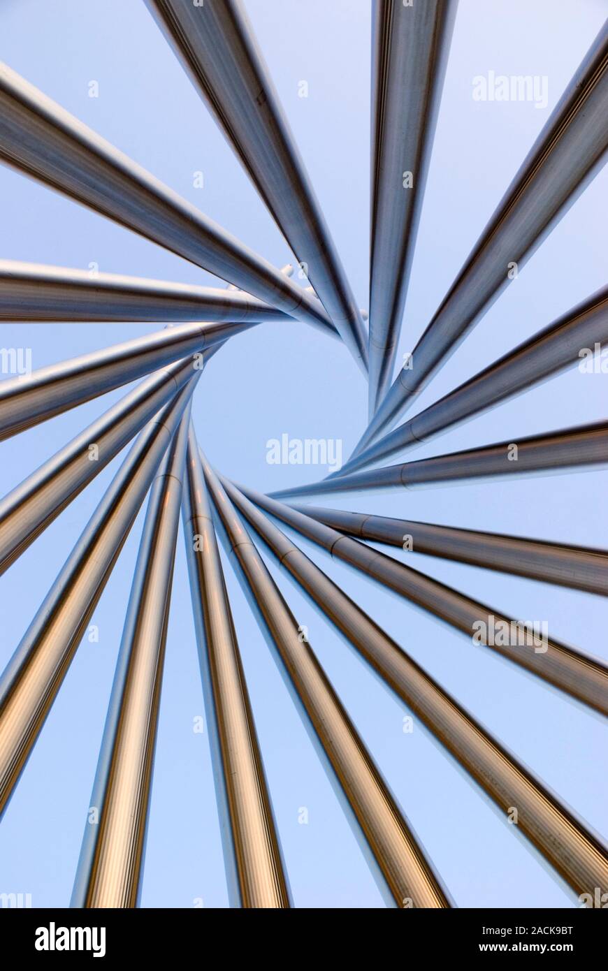 Spiral metal sculpture at the Fermi National Accelerator Laboratory ...