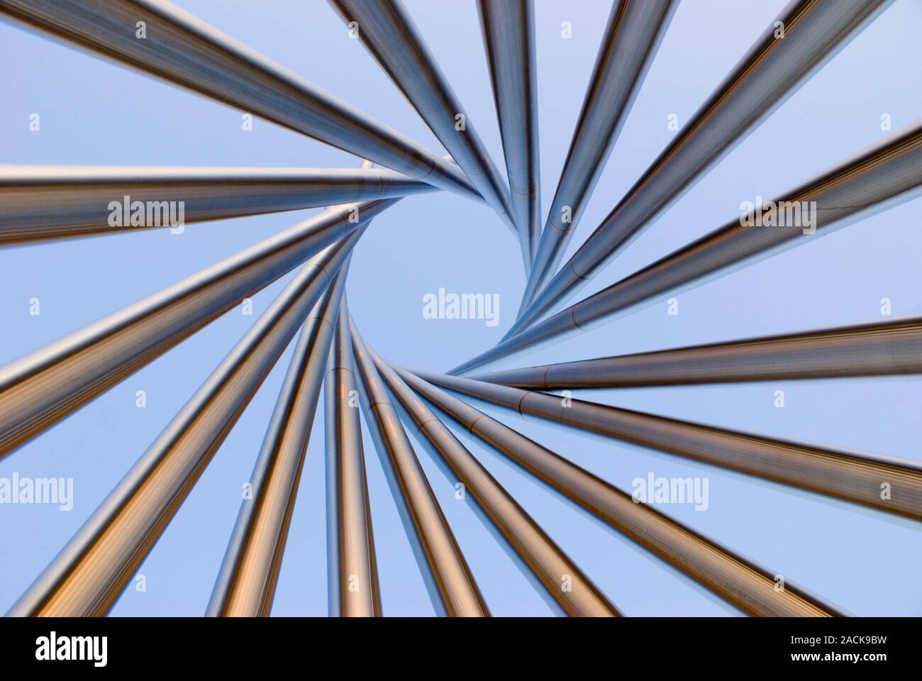 Spiral metal sculpture at the Fermi National Accelerator Laboratory ...