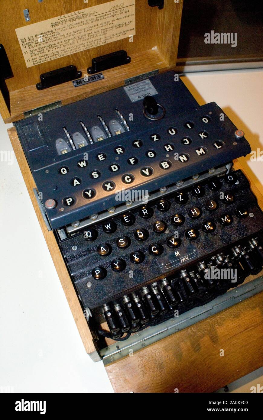 Four-rotor Enigma encoder used by Germany in World War II to send coded ...