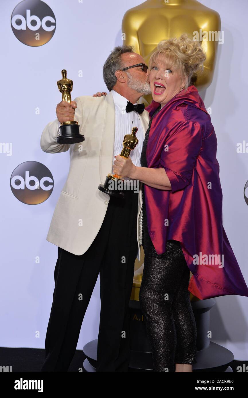 LOS ANGELES, CA - FEBRUARY 28, 2016: Colin Gibson & Lisa Thompson at ...
